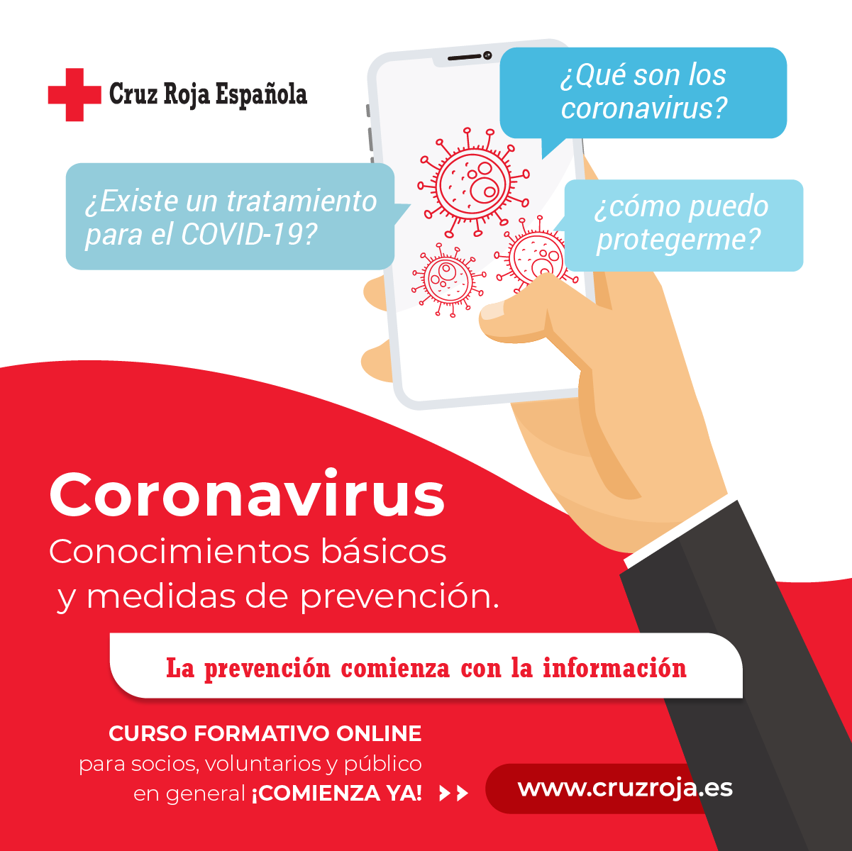 Curso en abierto para prevenir la propagación del COVID-19 - Cruz Roja